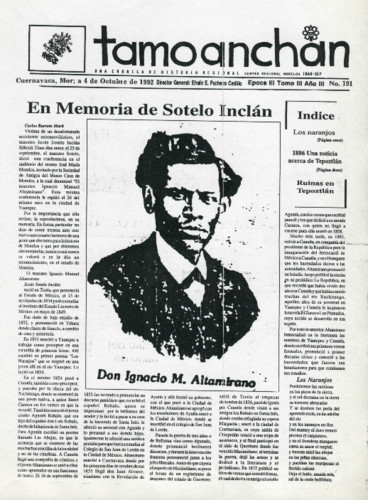 Tamoanchan. 1992-10-04 (1992) | Mediateca INAH Tamoanchan. 1992-10-04 (1992) | Mediateca INAH
